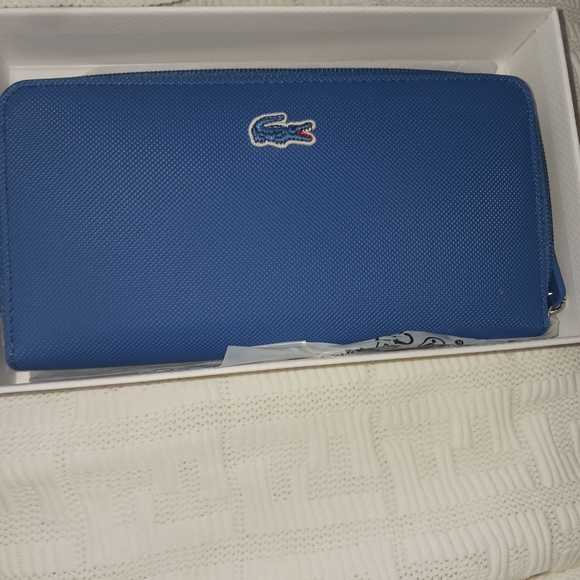 Lacoste | Bags | Lacoste Blue Wallet | Poshmark